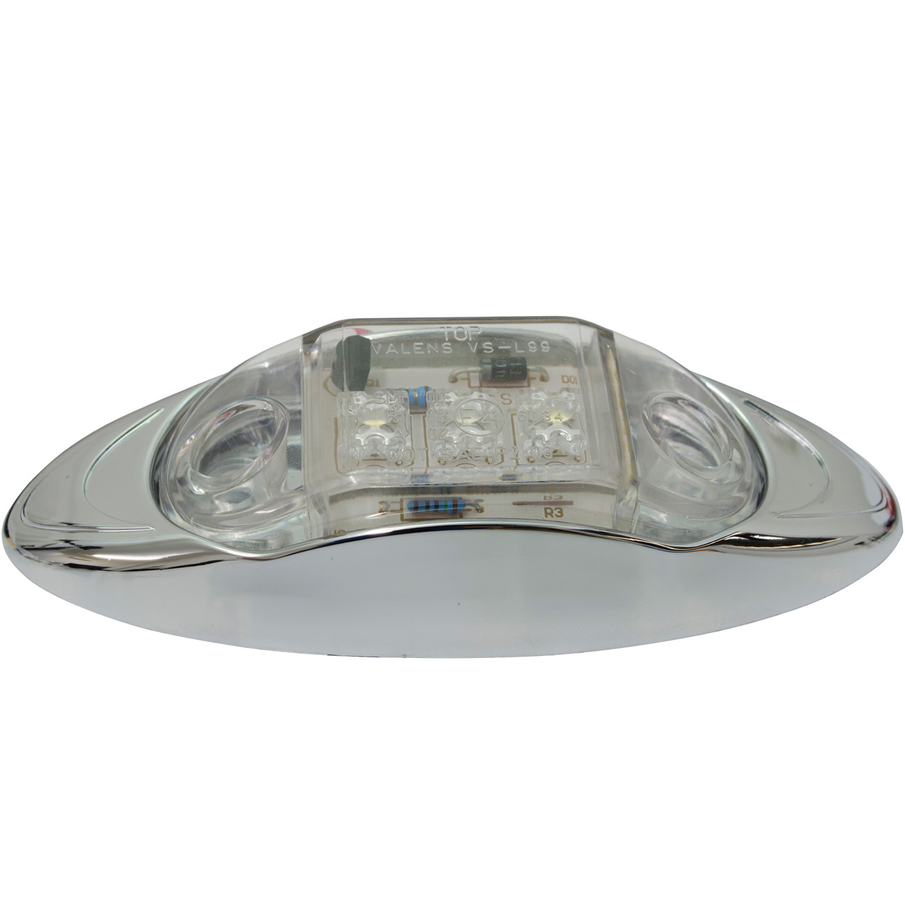 Led Clearance Light White 10-30V Chrome | AP AUTO